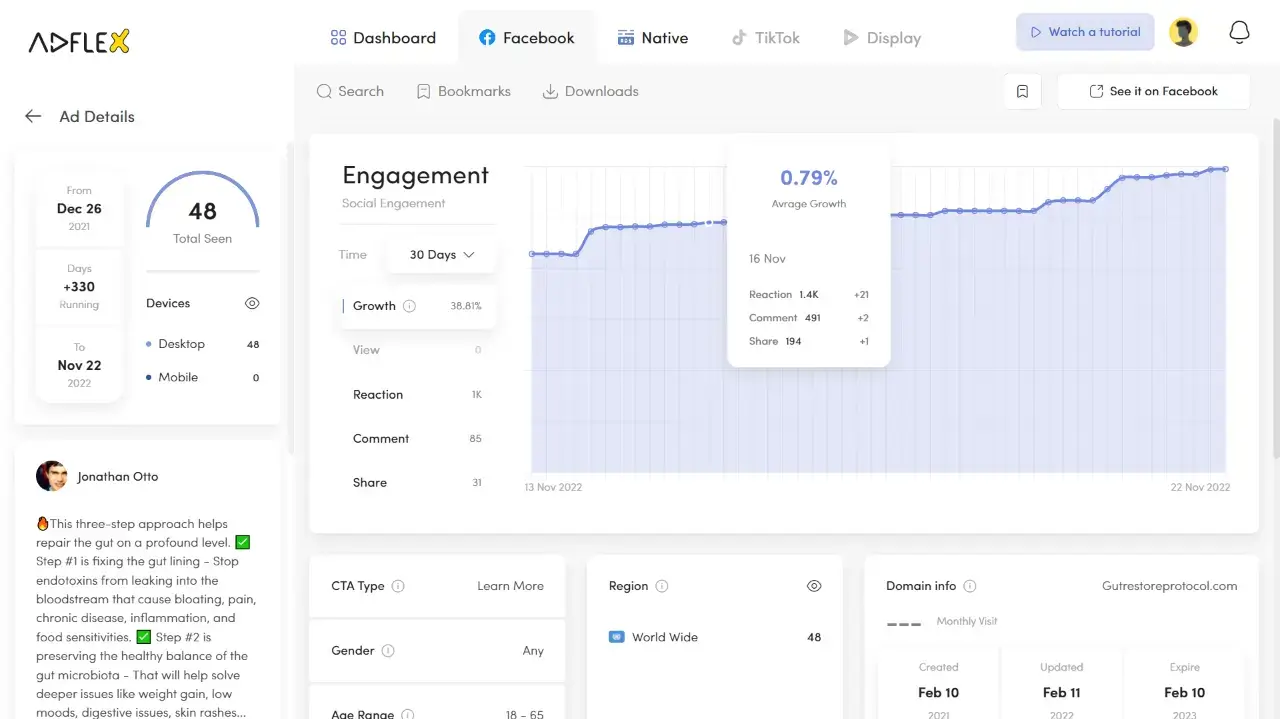 AdFlex Review 2023: Discover Winning Ads